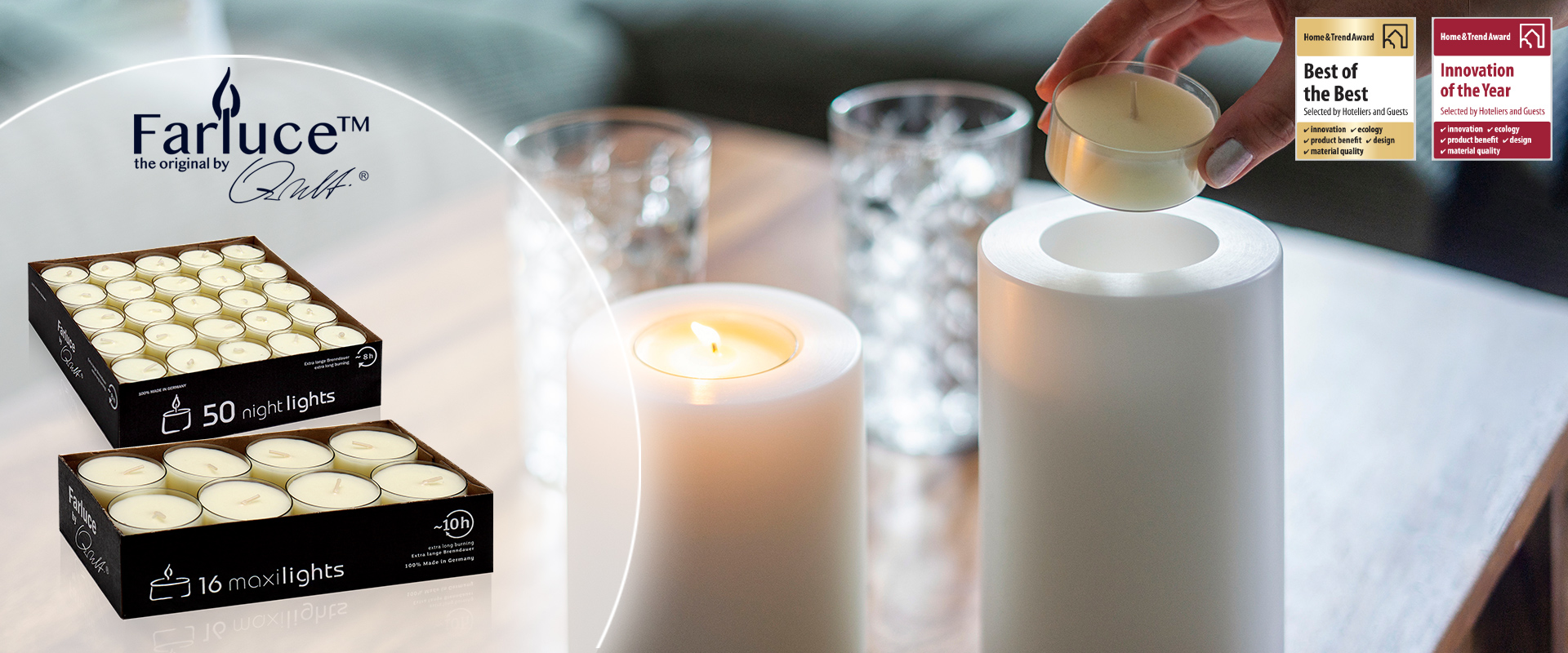 Qult Design - Teelichthalter in Kerzenform